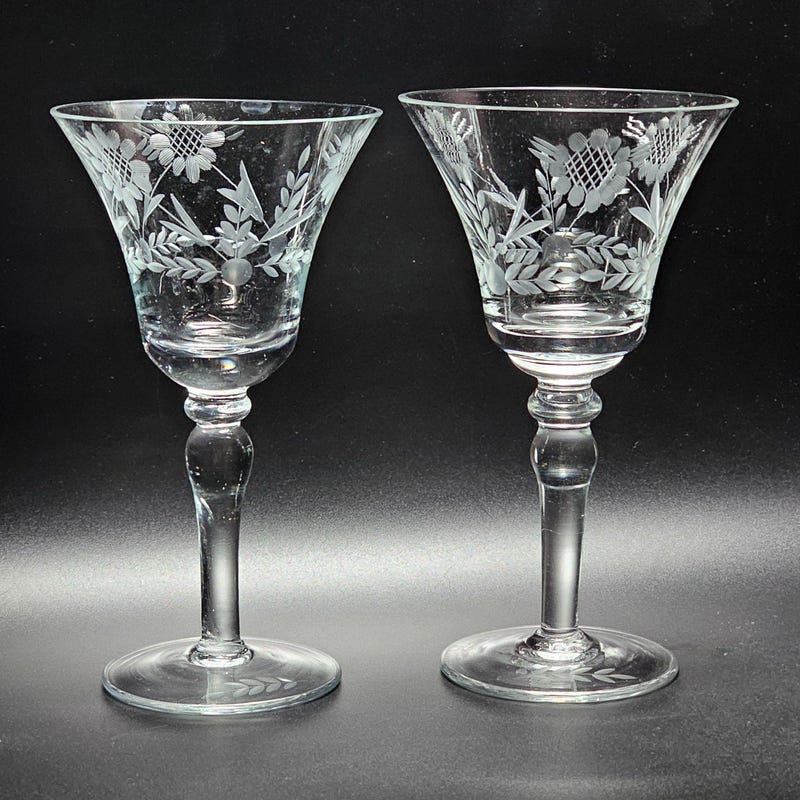 Cottage Core Wine Glasses - Etsy