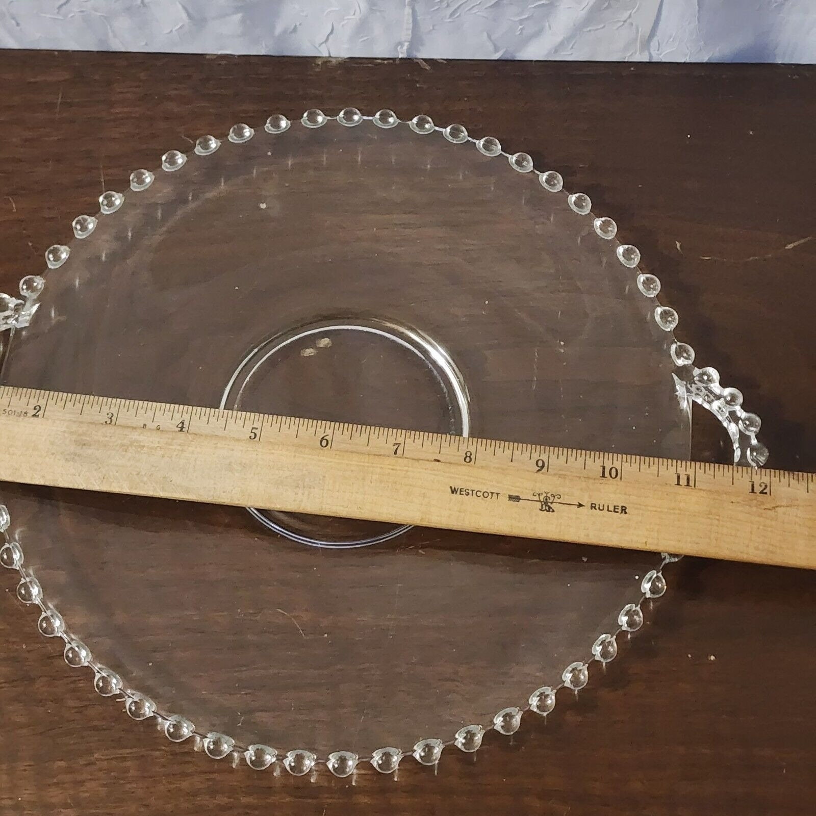 Imperial Glass Candlewick Serving Platter Handle 12 Vintage 400 ...