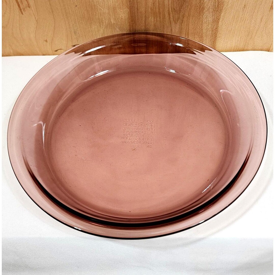 Pyrex Cranberry Glass Pie Plate 10” Vintage Visions Plum Dish #209 - Etsy