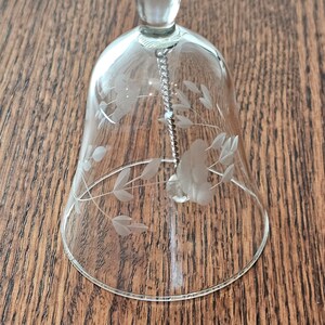 Princess House Heritage Etched Bell 6" Vintage Crystal Handblown Double ...