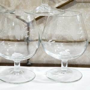 4 Princess House Heritage Brandy Snifters 4.5 Crystal Glasses 1980s ...