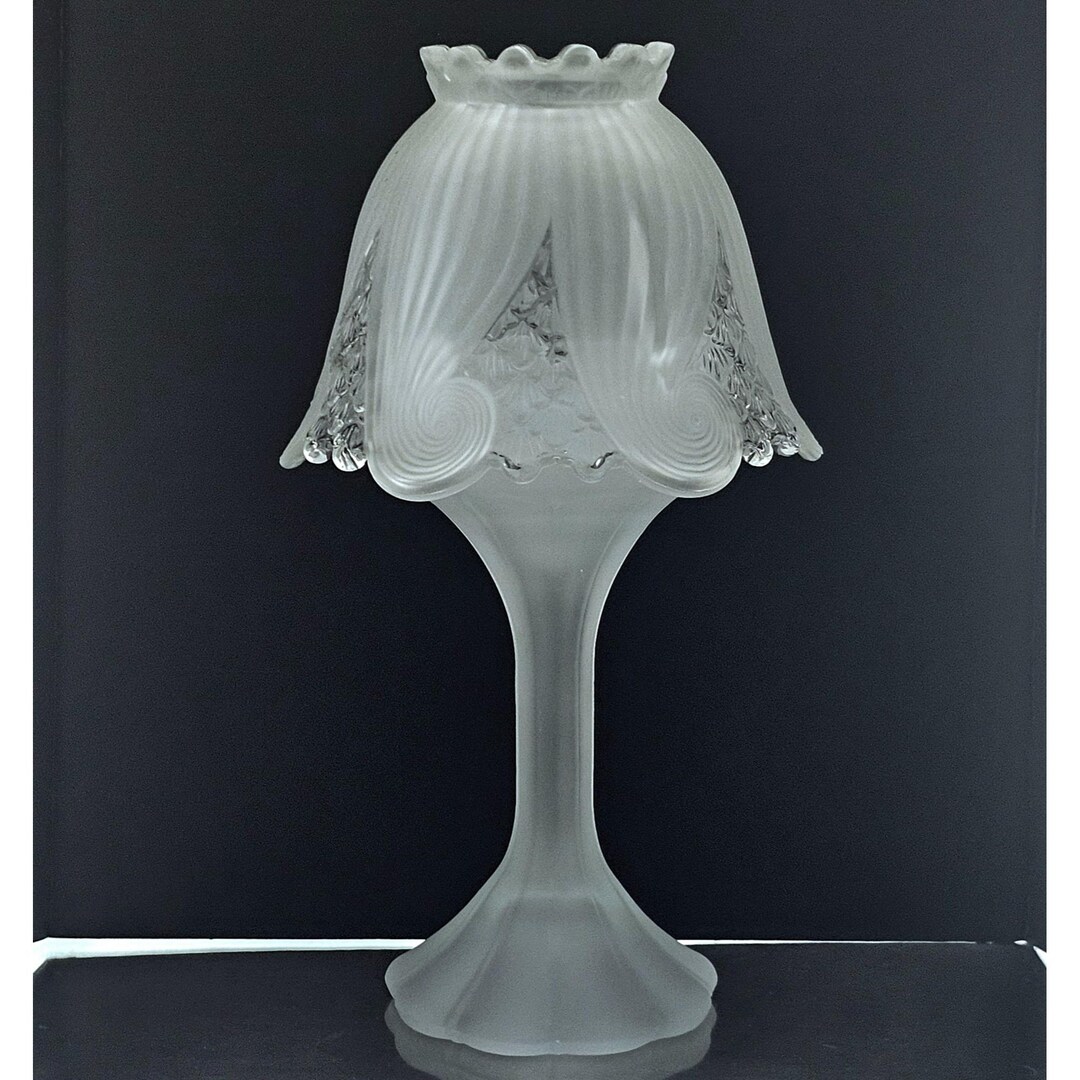 Satin Fairy Light Candle Holder Tealight Votive 11" Frosted Romantic ...