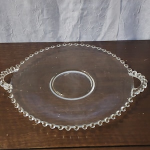 Imperial Glass Candlewick Serving Platter Handle 12" Vintage #400 ...
