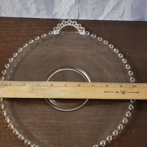Imperial Glass Candlewick Serving Platter Handle 12" Vintage #400 ...