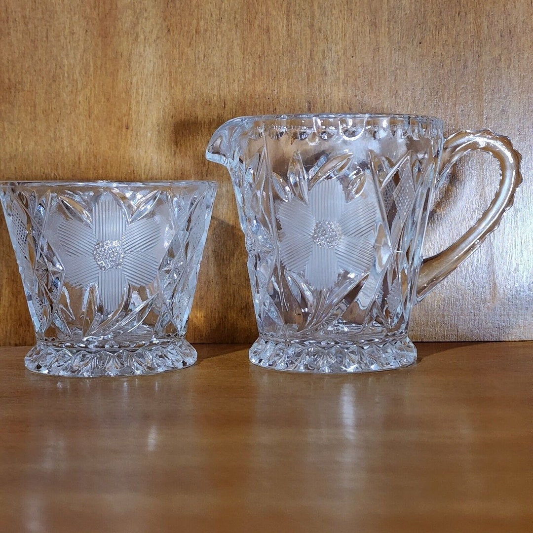 Imperlux Lead Crystal Creamer & Sugar Set Made in Germany Democratic ...