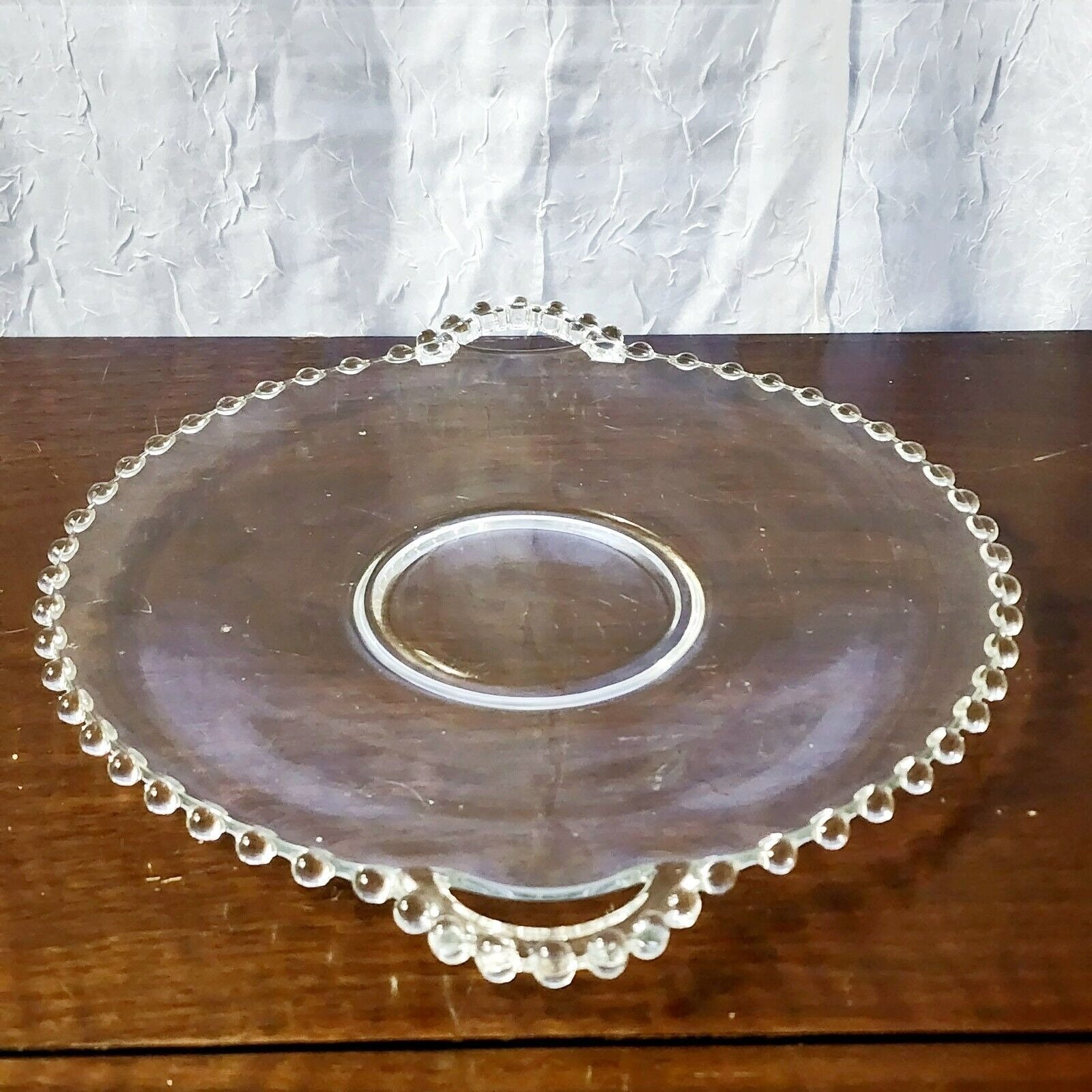 Imperial Glass Candlewick Serving Platter Handle 12 Vintage 400 ...