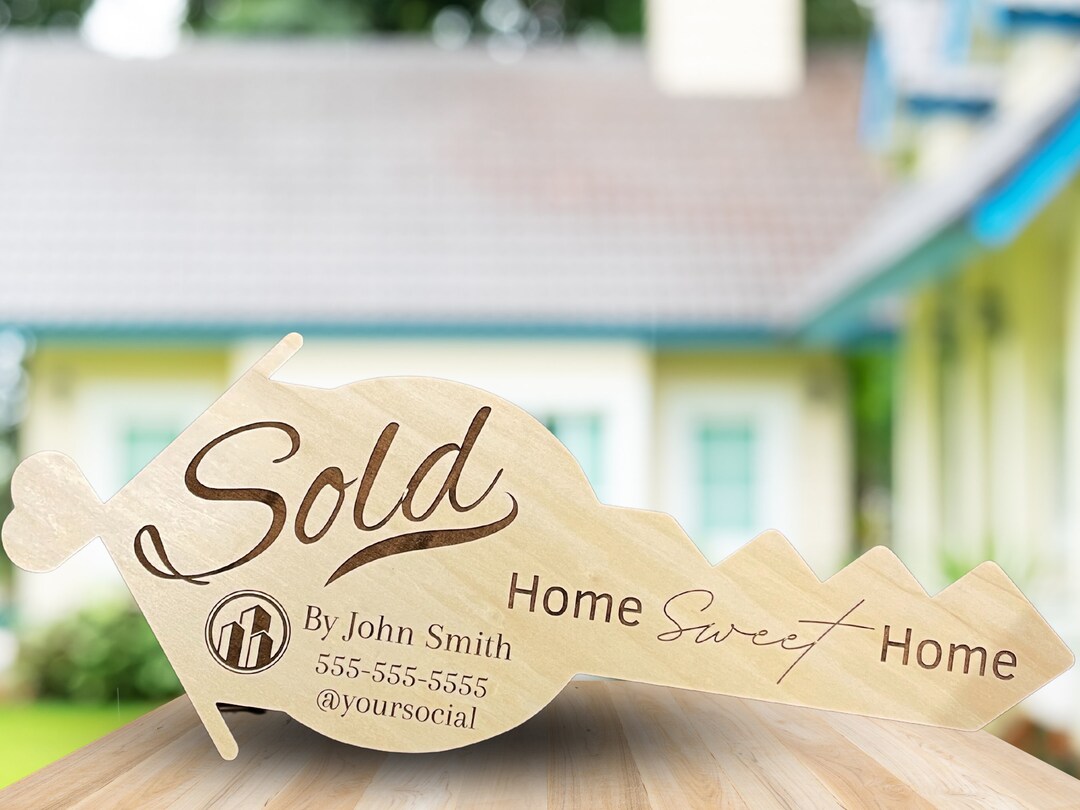 Engraved Real Estate Key Custom Sold Key Realtor Custom Key ...