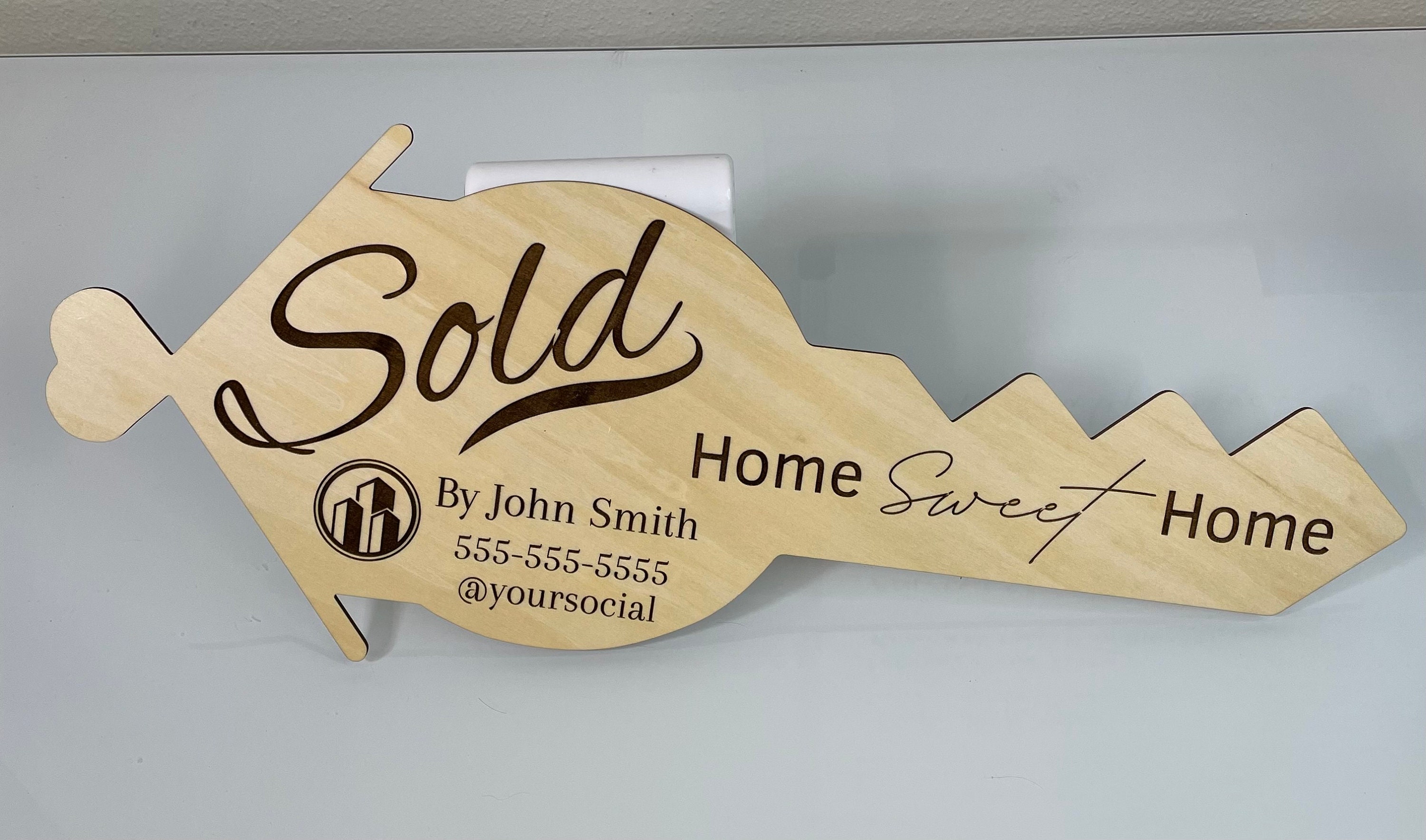 Engraved Real Estate Key Custom Sold Key Realtor Custom Key ...