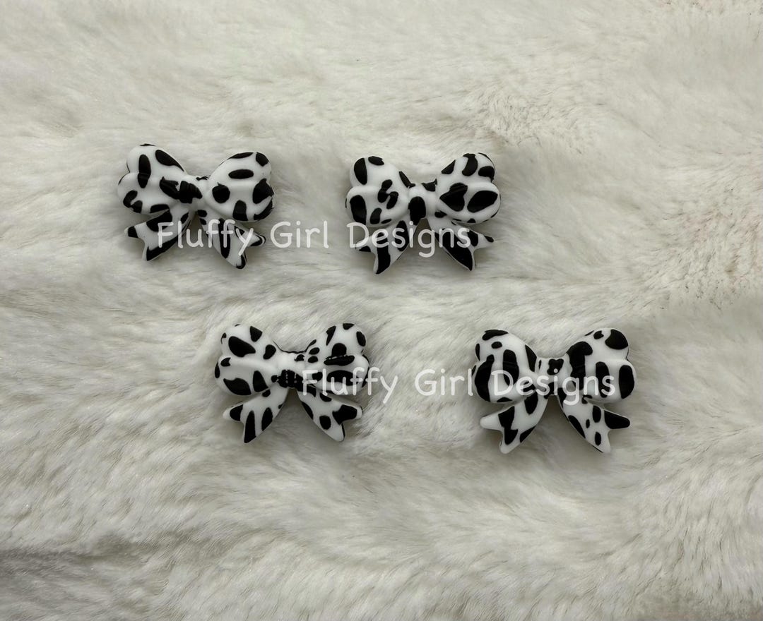 Bow Focal Beads, Silicone Focal Beads, Focal Beads, Bow Beads, Beads ...