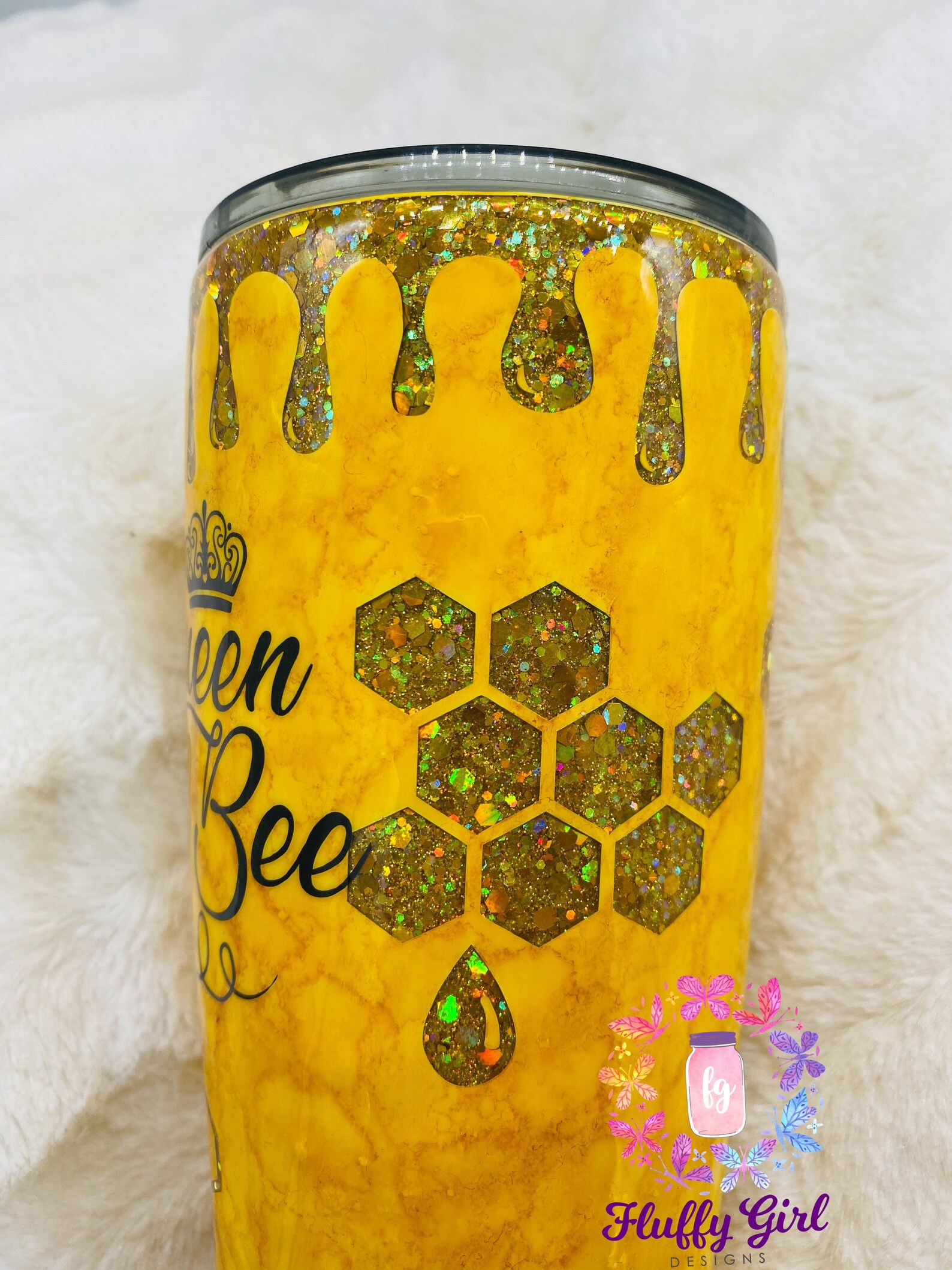 Queen Bee Queen Bee Cup Glitter Cup Glitter Tumbler Bee - Etsy