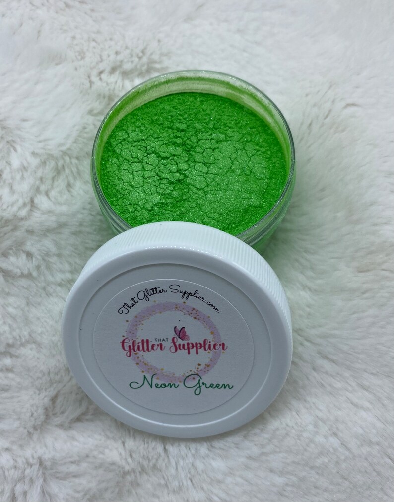 Neon Green Mica Powder, Mica Powder, Pigments, Green Pigment Powder ...