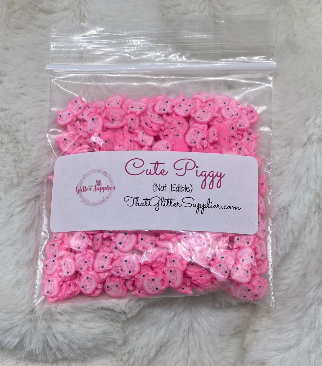 Pig, Polymer Sprinkles, Polymer Clay, Pig Glitter, FIMO, Glitter ...