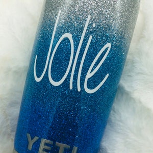 Blue Glitter Cup, Blue Ombré Glitter Cup, Glitter Cup, Glitter Yet ...