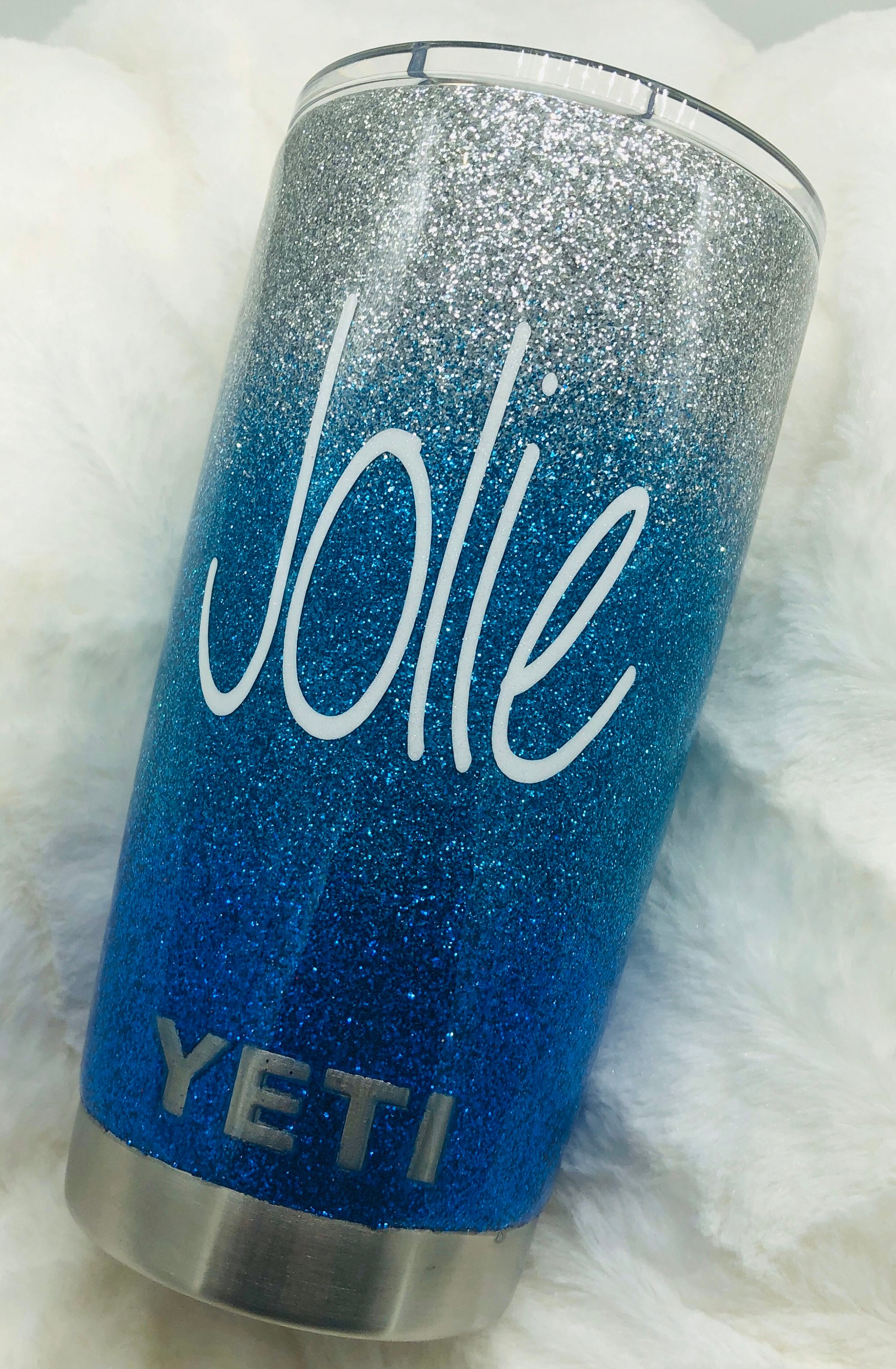 Blue Glitter Cup, Blue Ombré Glitter Cup, Glitter Cup, Glitter Yet ...