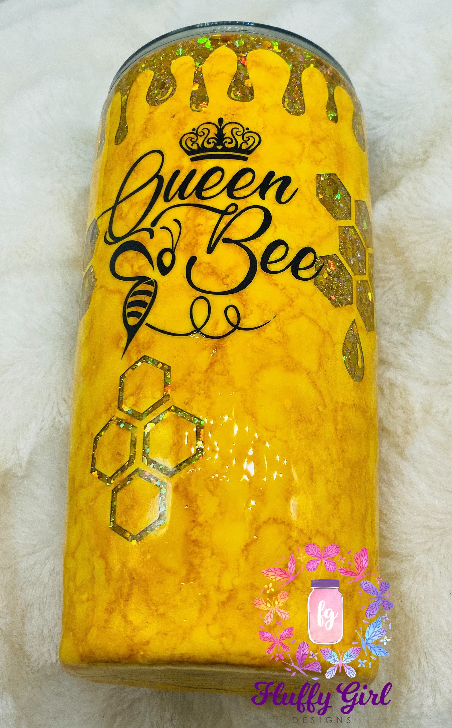 Queen Bee Queen Bee Cup Glitter Cup Glitter Tumbler Bee - Etsy