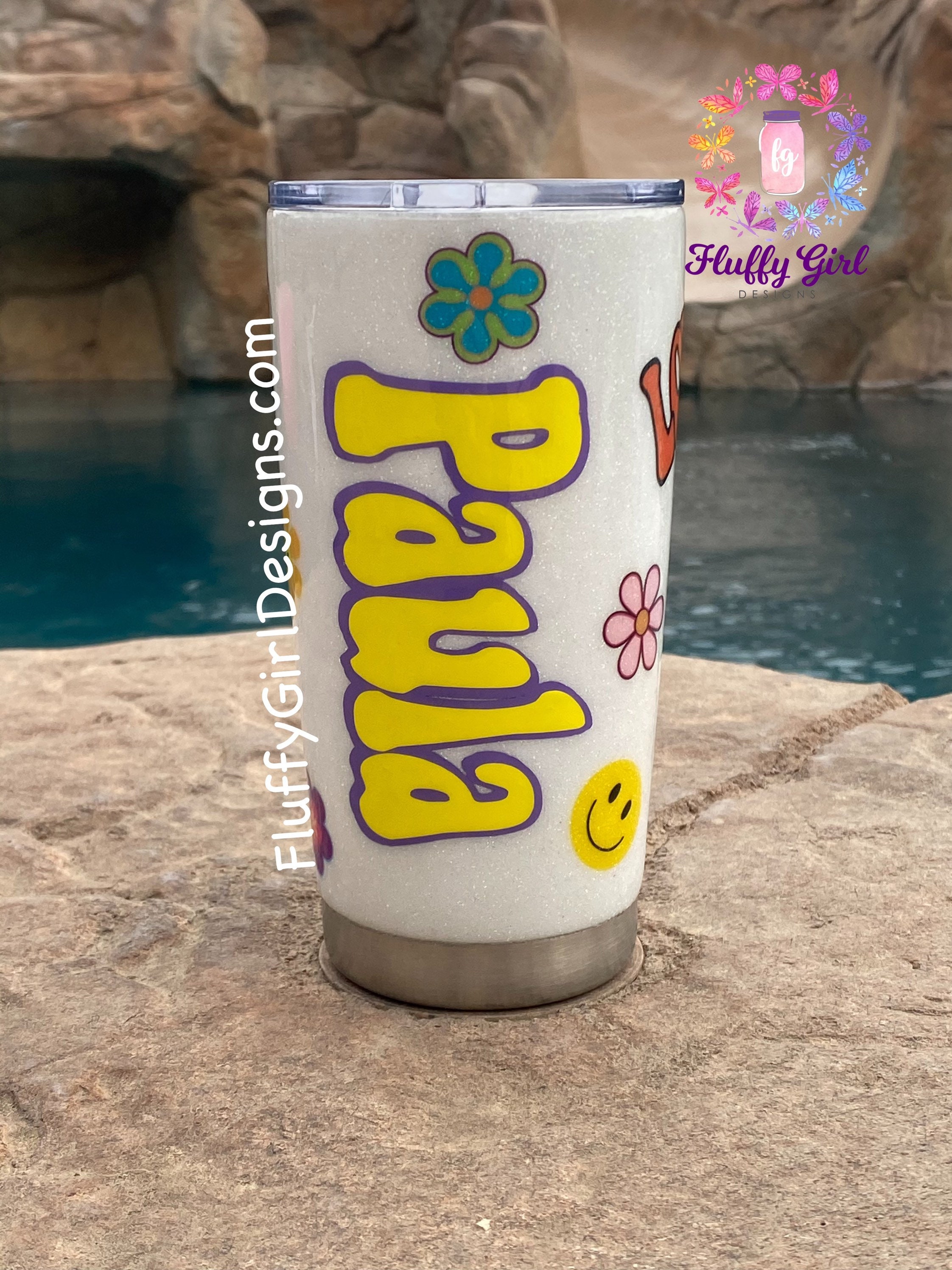 Glitter Cup Hippie Glitter Cup Hippie Cup Custom Glitter | Etsy