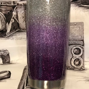 Purple Tumbler, Purple Glitter Cup, Purple Cup, Glitter Cup, Glitter ...