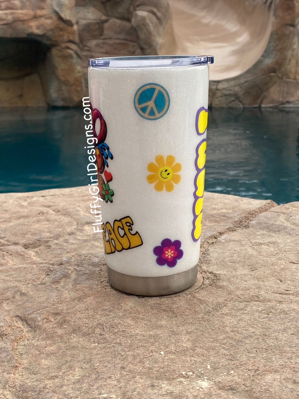 Glitter Cup Hippie Glitter Cup Hippie Cup Custom Glitter | Etsy