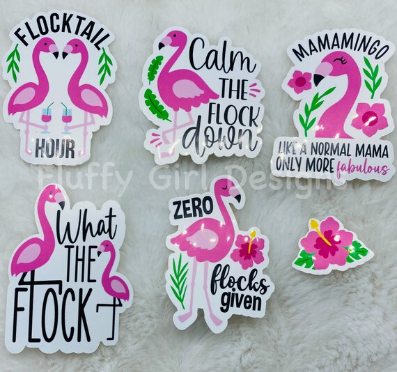 Flamingo Stickers I Dont Give a Flock Stickers Stickers - Etsy