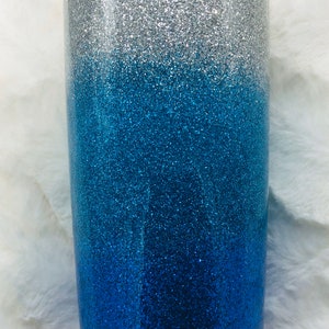 Blue Glitter Cup, Blue Ombré Glitter Cup, Glitter Cup, Glitter Yet ...