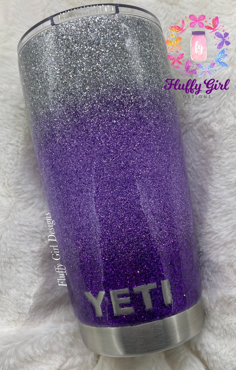 Yeti Purple Yeti Purple Glitter Cup Purple Yeti Glitter | Etsy