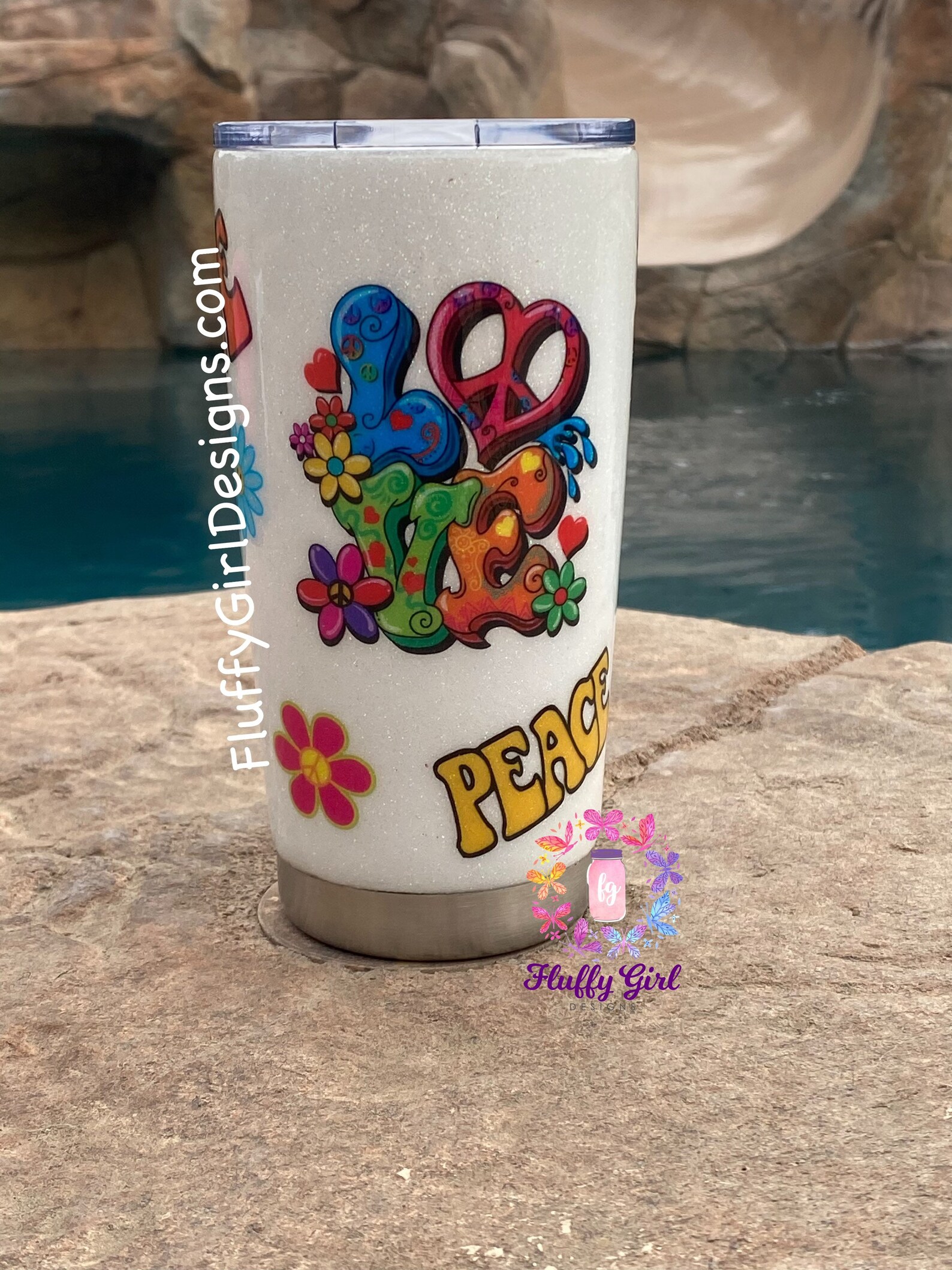 Glitter Cup Hippie Glitter Cup Hippie Cup Custom Glitter | Etsy