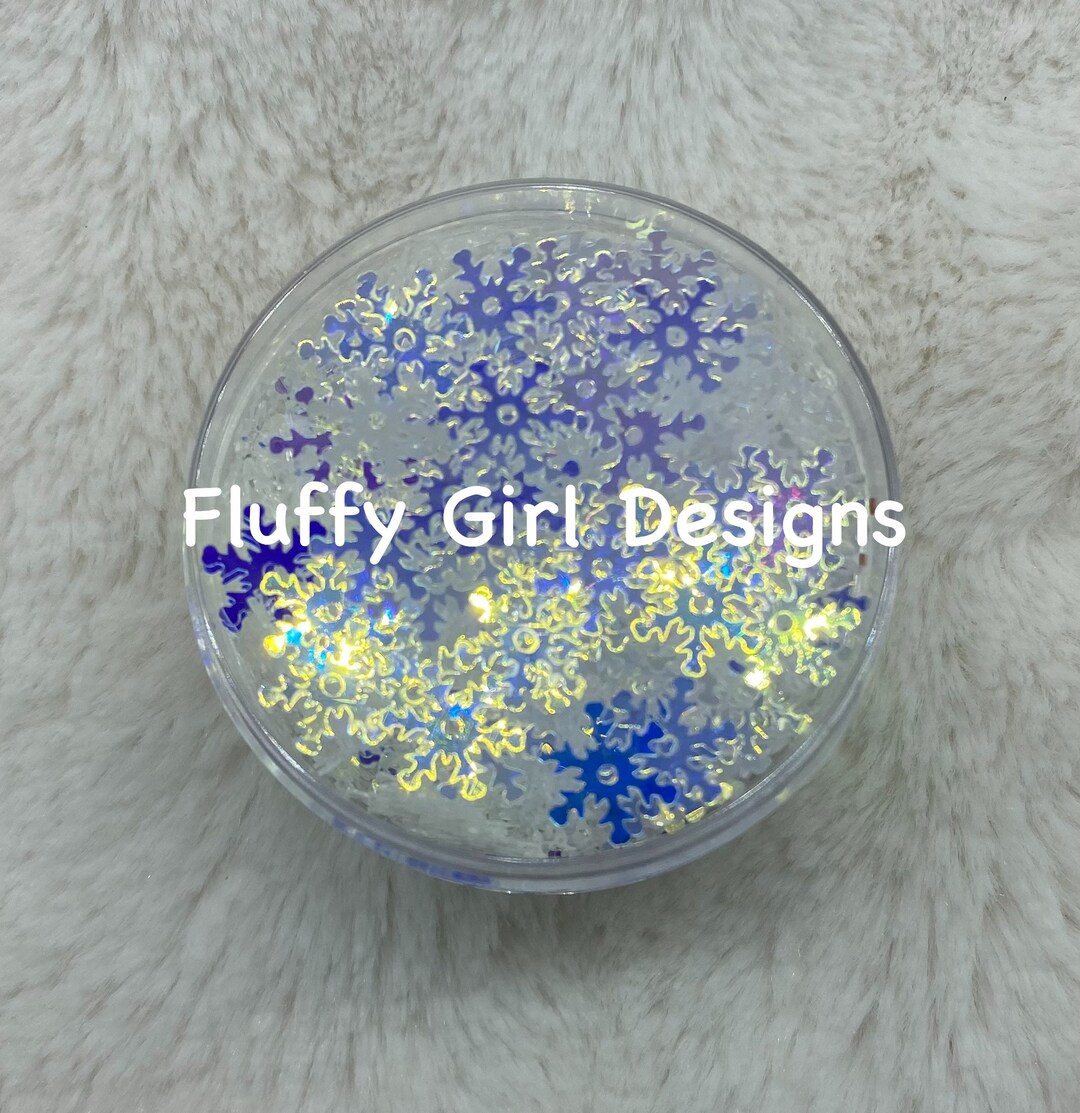 Snowflake Glitter, Chunky Glitter, White Glitter, White Holographic ...