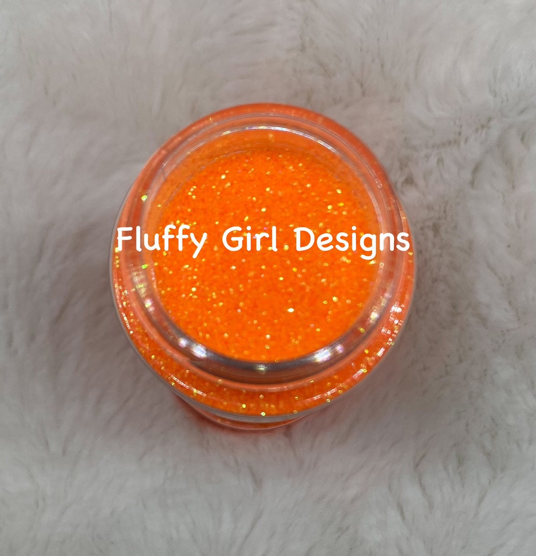 Orange Glitter, Glitter, Neon Orange Glitter, Polyester Glitter, Fine ...