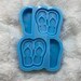 Flip Flop Mold, Straw Topper Mold, Flip Flop Straw Topper Mold, Sandal ...
