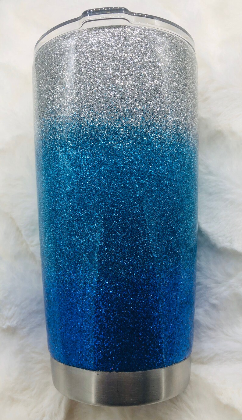 Blue Glitter Cup, Blue Ombré Glitter Cup, Glitter Cup, Glitter Yet ...
