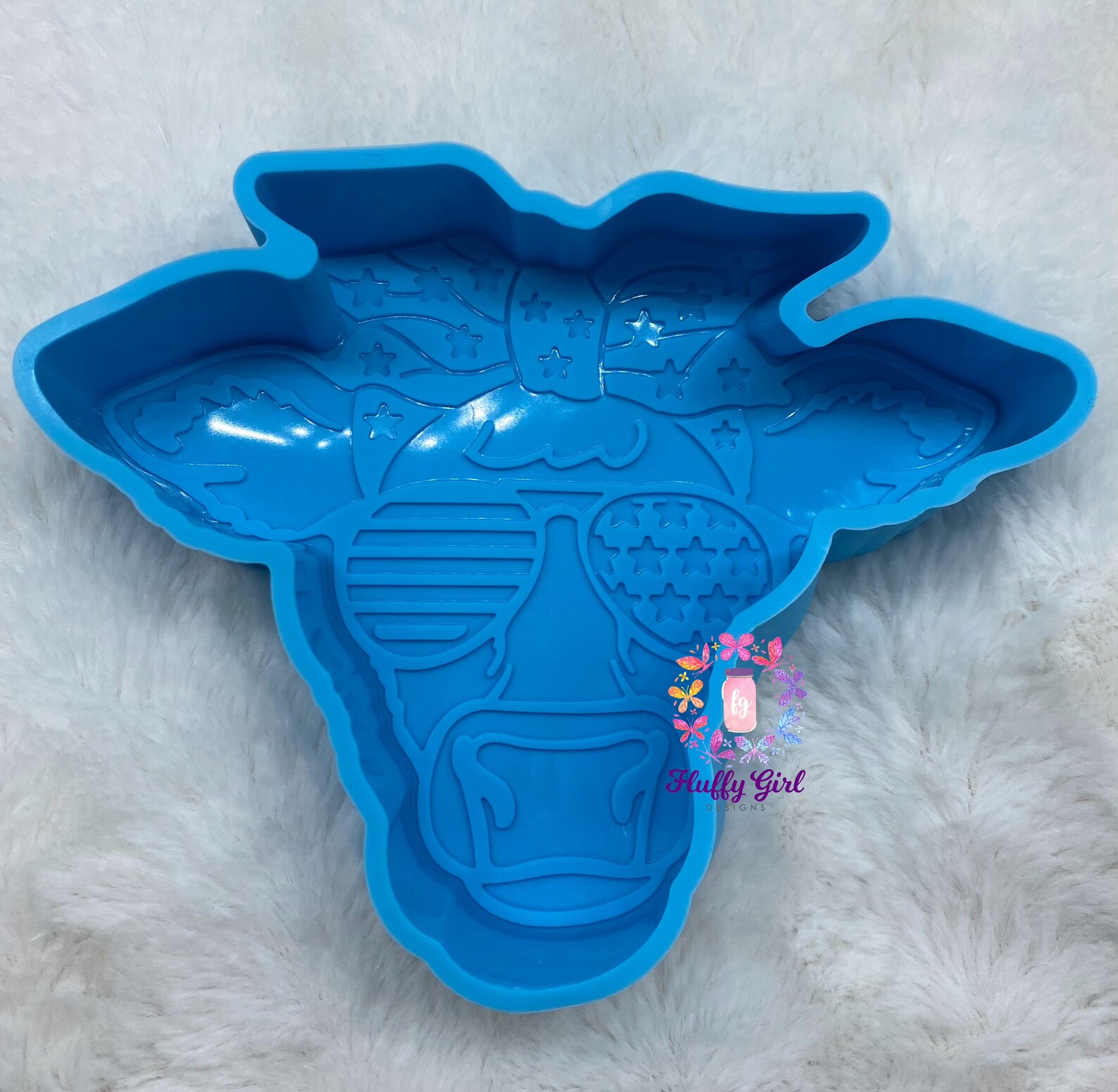 Cow Mold, Cow Freshie Mold, Freshie Mold, Patriotic Cow Mold, Mold ...