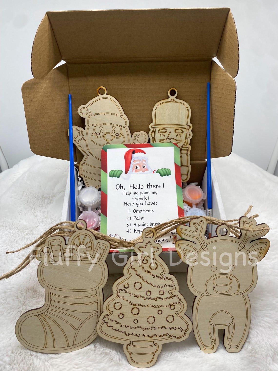 Kids Decorating Kit, Christmas Decorating Kit, DIY Decorating Kit, Wood ...