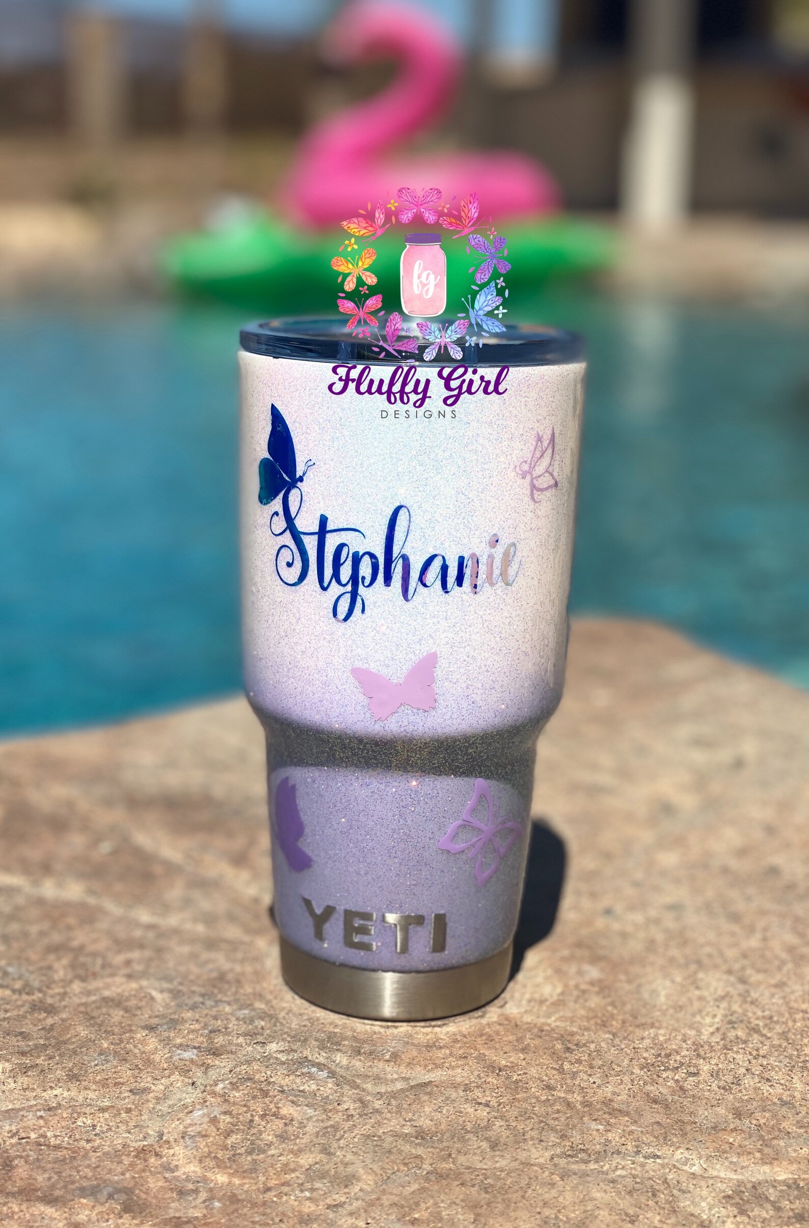 Yeti Purple Yeti Purple Glitter Cup Purple Yeti Glitter - Etsy