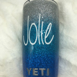 Blue Glitter Cup, Blue Ombré Glitter Cup, Glitter Cup, Glitter Yet ...