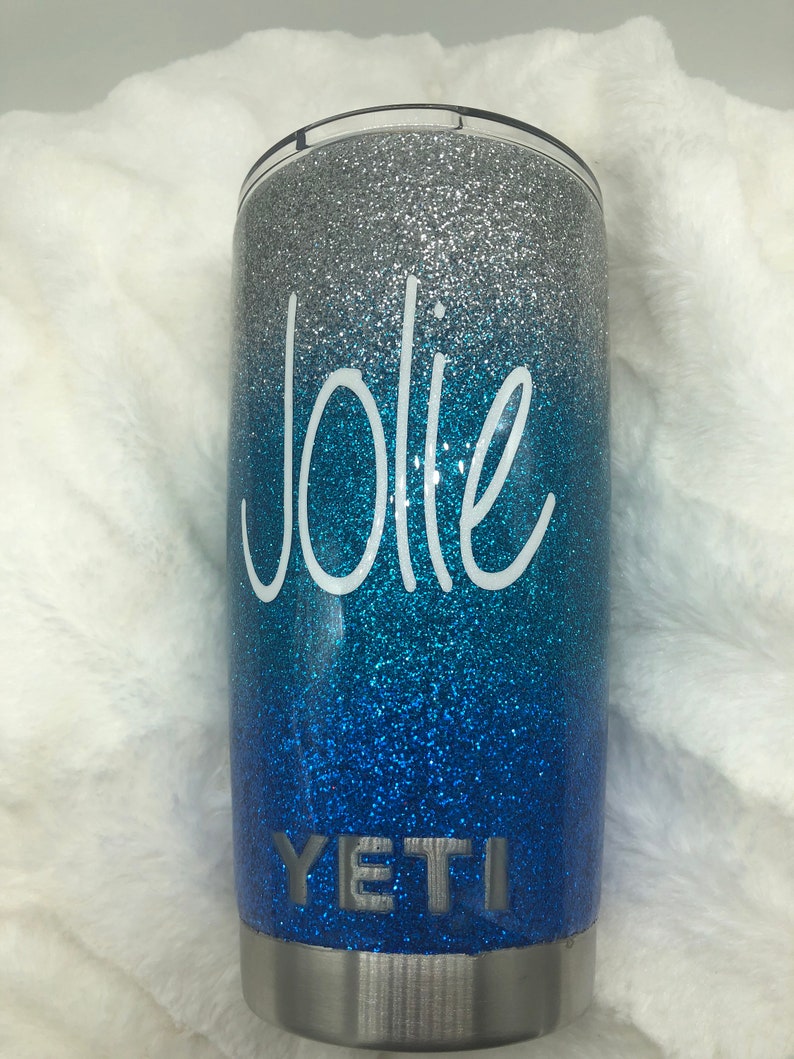 Blue Glitter Cup, Blue Ombré Glitter Cup, Glitter Cup, Glitter Yet ...