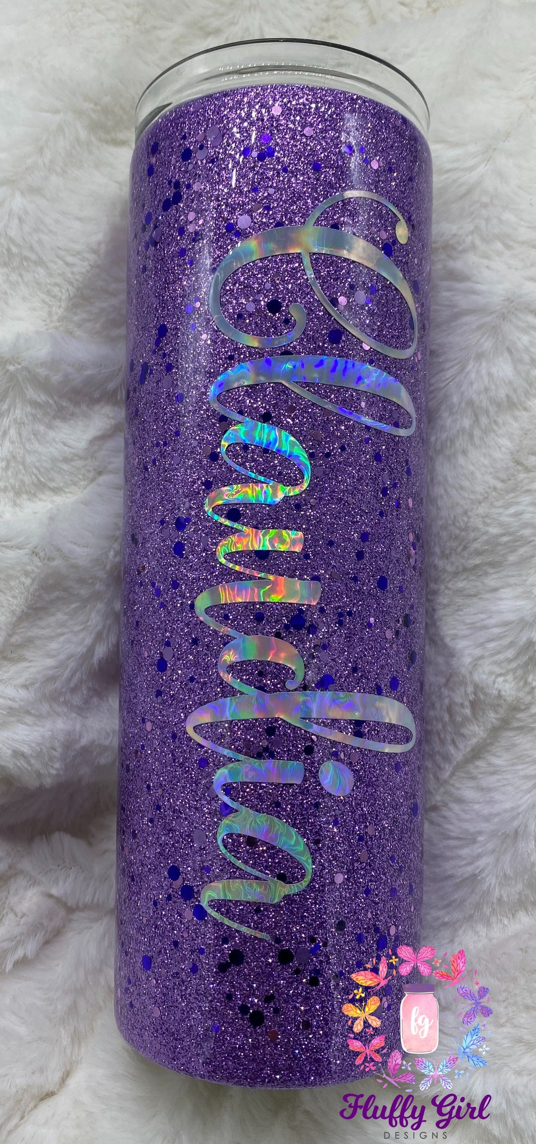 Glitter Cup, Tumbler, Personalized Cup, Glitter Tumbler, Purple Cup ...