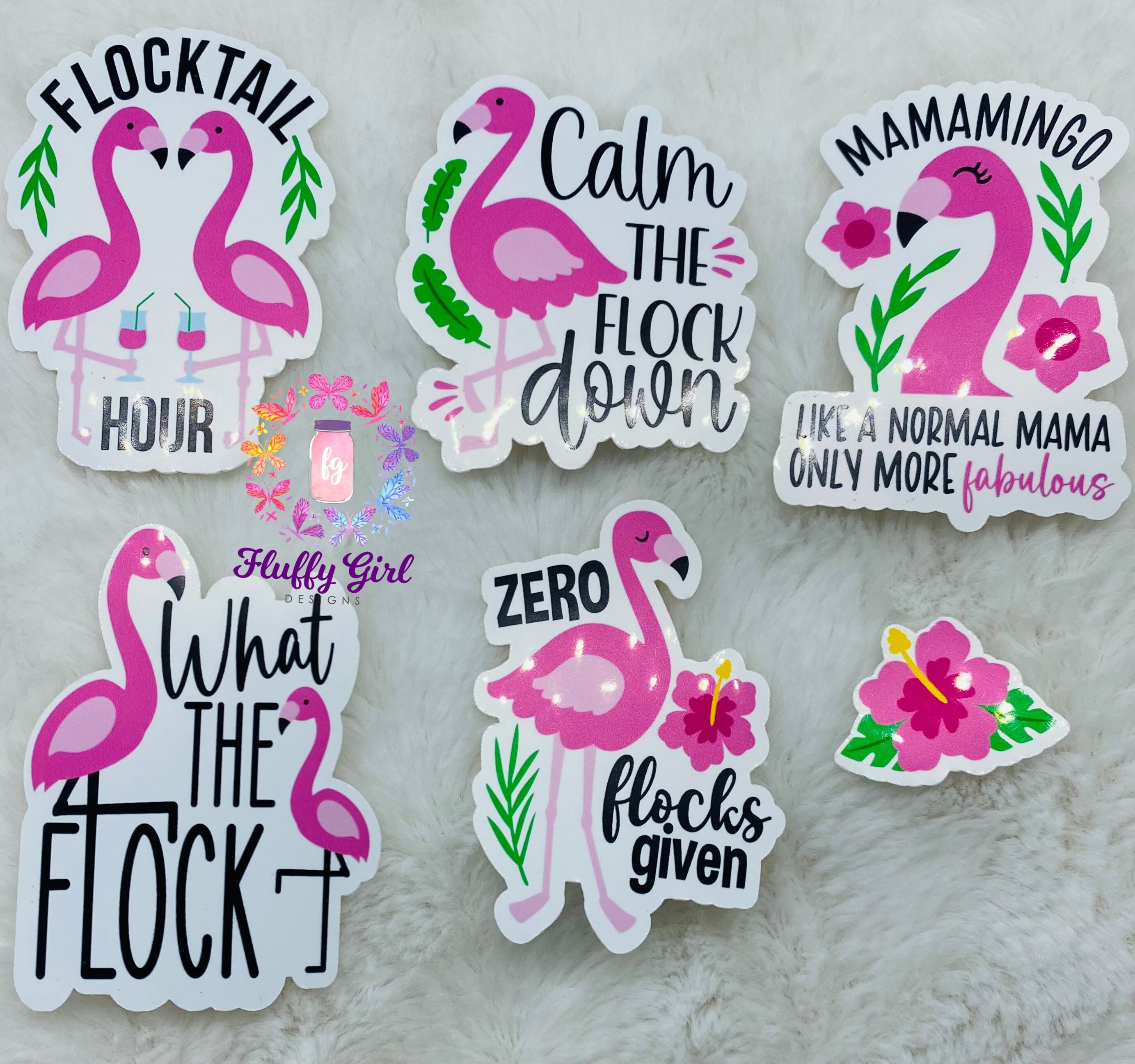 Flamingo Stickers I Dont Give a Flock Stickers Stickers - Etsy
