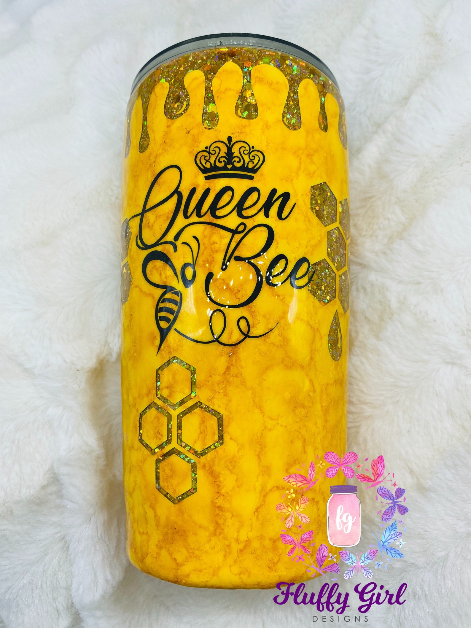 Queen Bee Queen Bee Cup Glitter Cup Glitter Tumbler Bee - Etsy