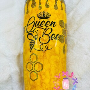 Queen Bee, Queen Bee Cup, Glitter Cup, Glitter Tumbler, Bee Cup, Bee ...