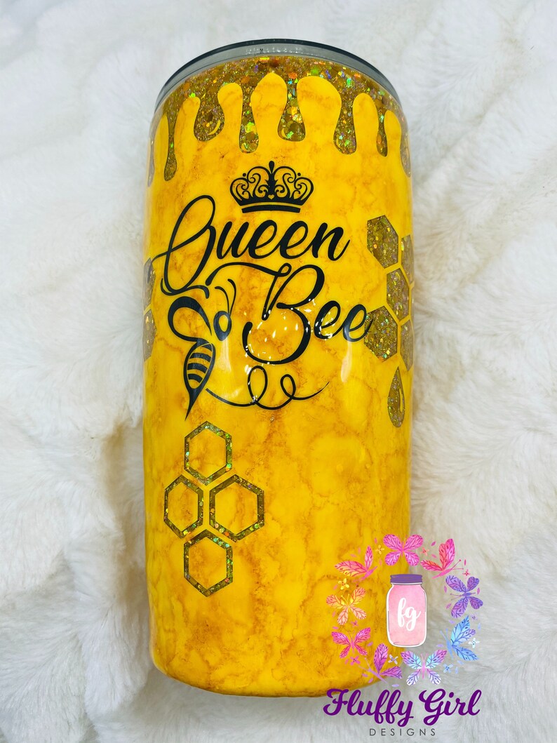 Queen Bee Queen Bee Cup Glitter Cup Glitter Tumbler Bee - Etsy