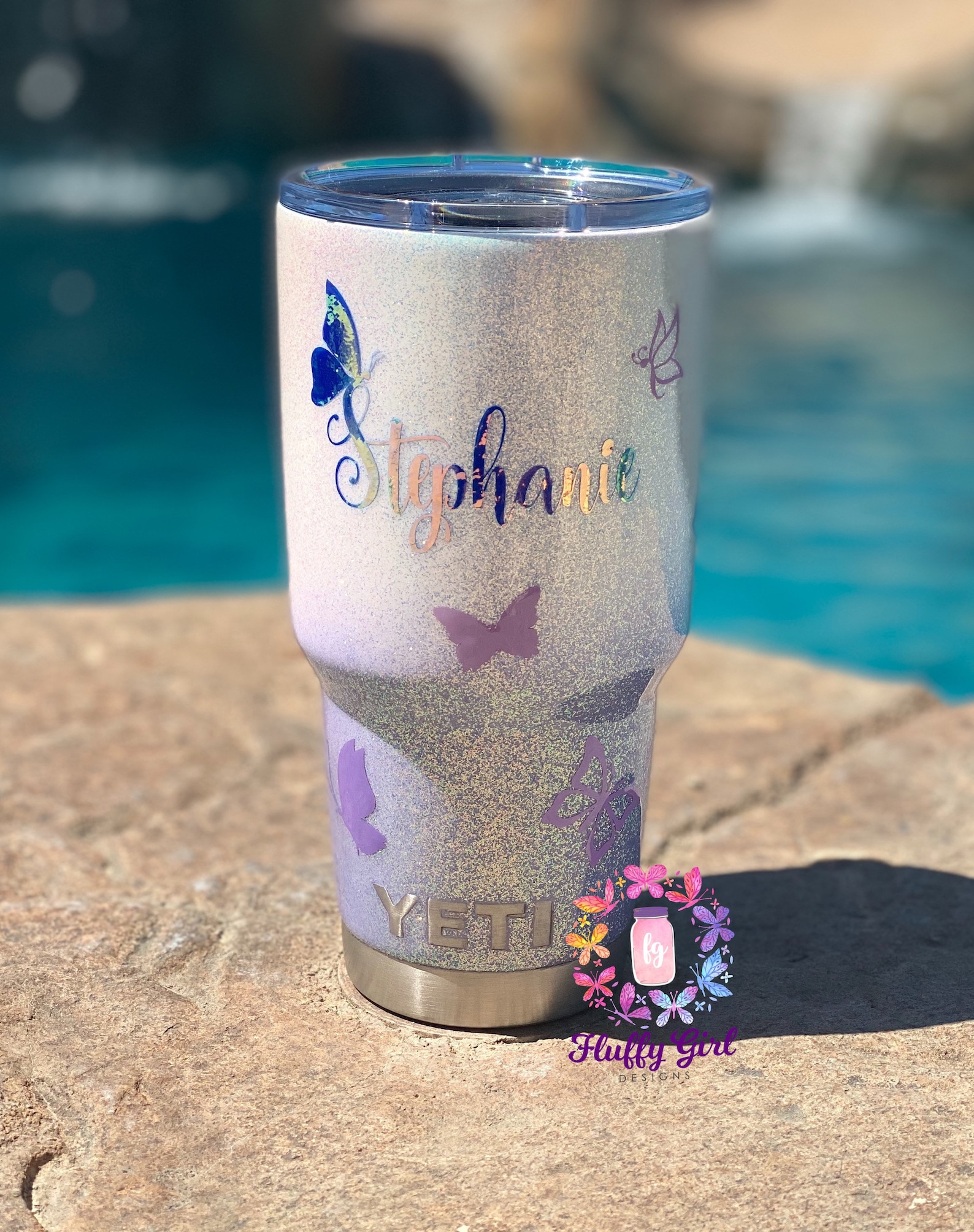 Yeti Purple Yeti Purple Glitter Cup Purple Yeti Glitter - Etsy