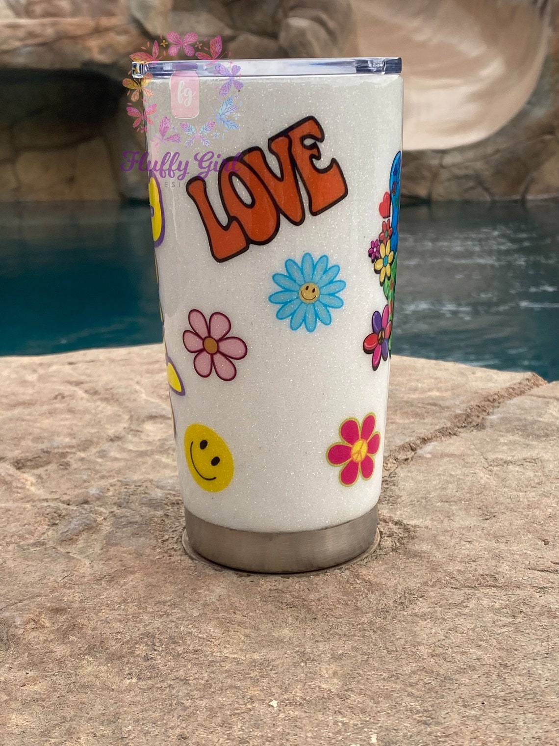 Glitter Cup Hippie Glitter Cup Hippie Cup Custom Glitter | Etsy