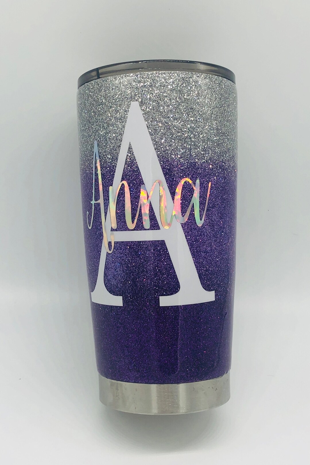 Glitter Cup, Personalized Cup, Tumbler, Glitter, Purple, Name, Name Cup ...