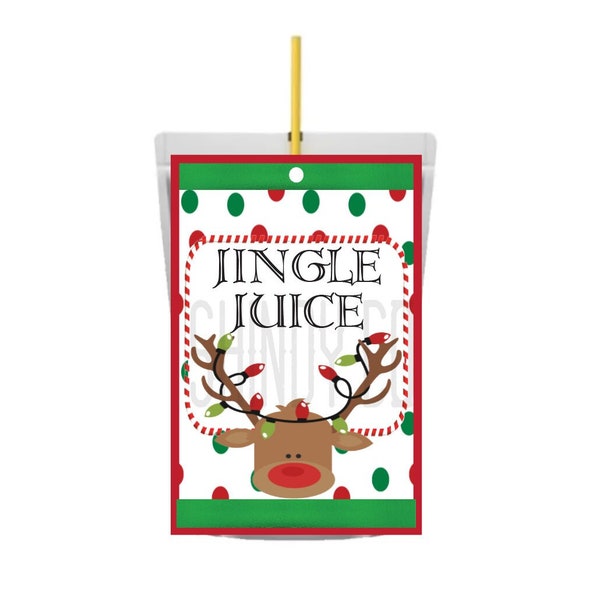 Christmas Juice Box Label - Etsy