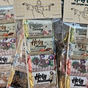 Easter Scripture Chocolate Candy Bar Favors: He is Risen Religious ...