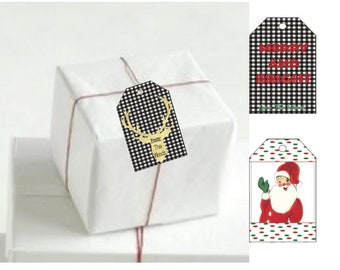 Plaid Christmas Gift Labels Buffalo Plaid Christmas Stickers - Etsy