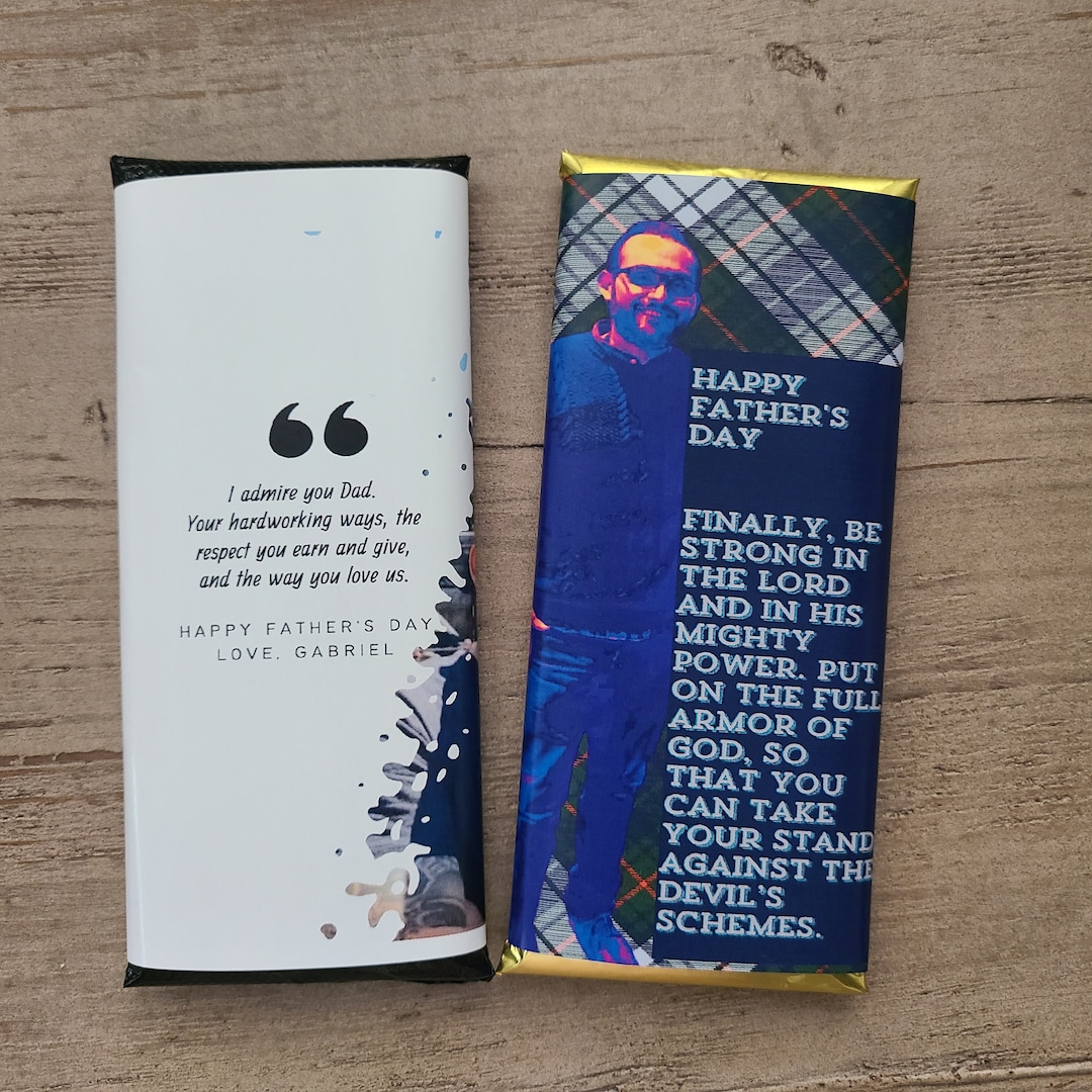 Fathers Day Custom Dad Chocolate Bars | Grandpa Tata Personalized ...