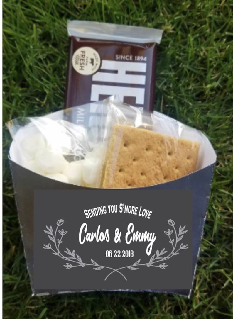 Wedding Bridal Shower Party Smores Gift Bag Sets Floral - Etsy