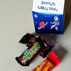 Kids NASA Space X Party Gift Boxes Milky Way Universe Treats Bags ...