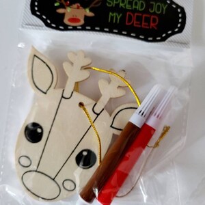 Christmas Elf Reindeer Diy Ornaments Party Craft Non Candy Classroom ...